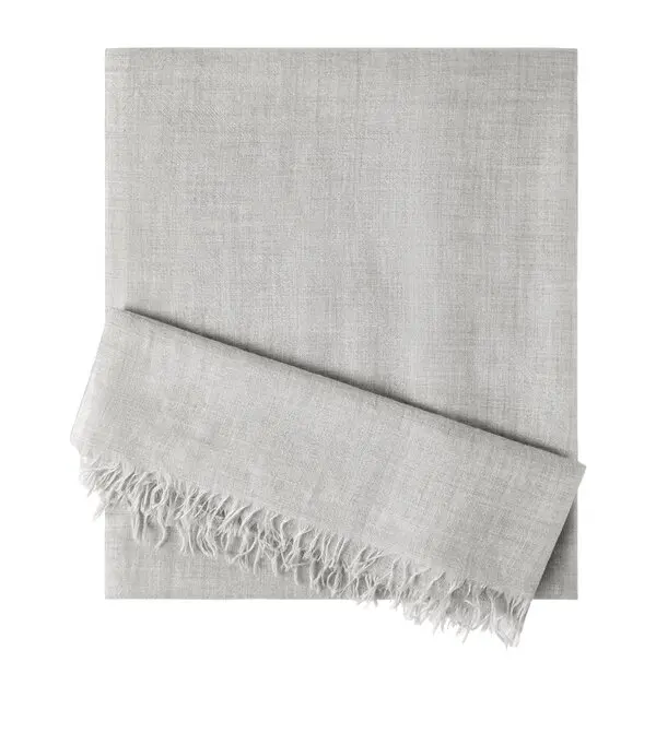 Brunello Cucinelli Cashmere-silk Scarf - Grey
