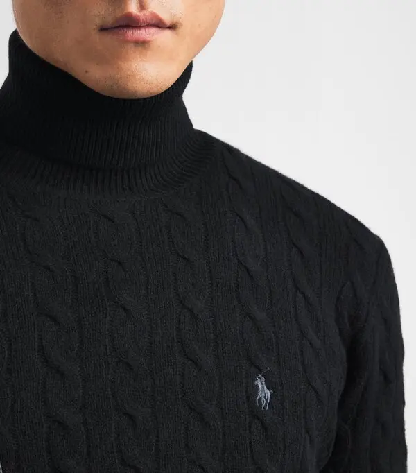 Polo Ralph Lauren Wool-cashmere Cable-knit Rollneck Sweater
