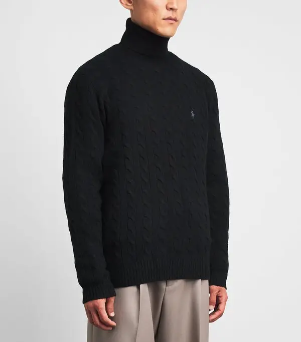 Polo Ralph Lauren Wool-cashmere Cable-knit Rollneck Sweater