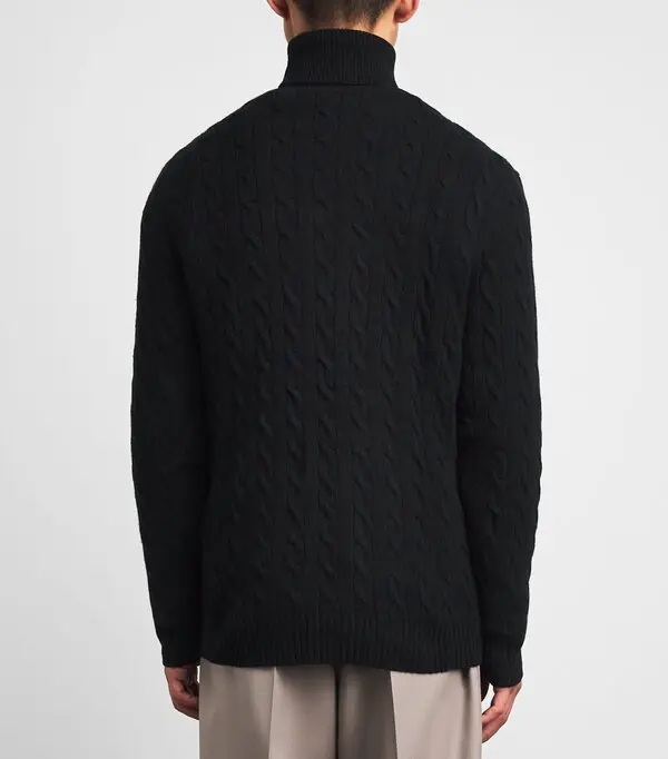 Polo Ralph Lauren Wool-cashmere Cable-knit Rollneck Sweater