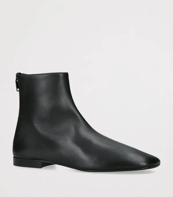 TOTEME Leather Contour Ankle Boots