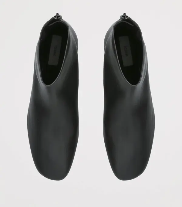 TOTEME Leather Contour Ankle Boots