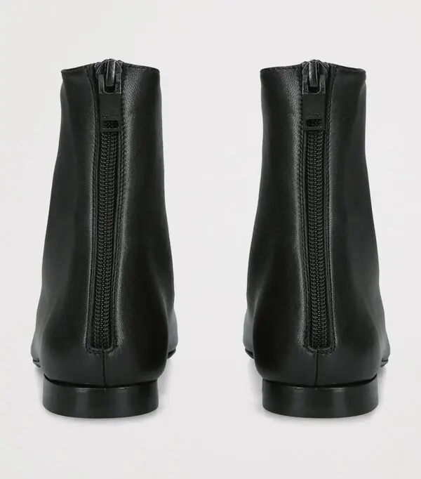 TOTEME Leather Contour Ankle Boots