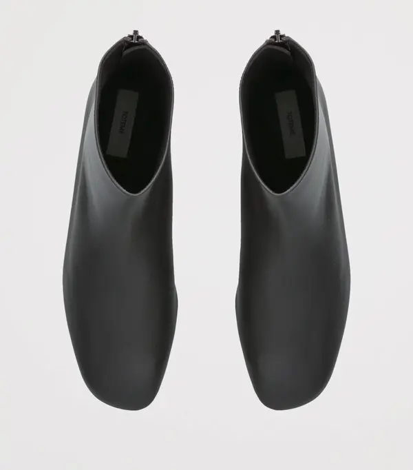 TOTEME Leather Contour Ankle Boots