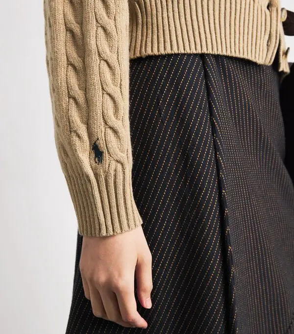 Polo Ralph Lauren Wool-cashmere Cable-knit Cardigan