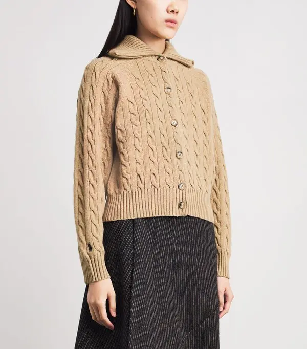 Polo Ralph Lauren Wool-cashmere Cable-knit Cardigan