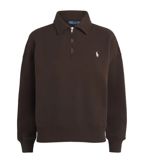 Polo Ralph Lauren Cotton-blend Quarter-zip Sweater