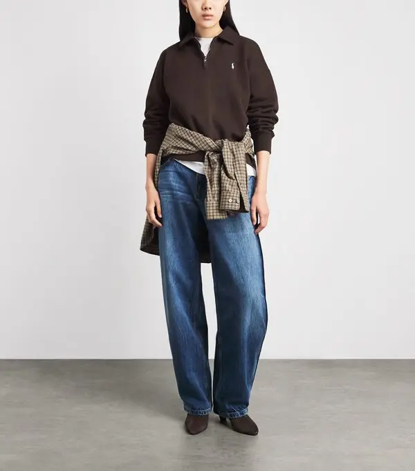Polo Ralph Lauren Cotton-blend Quarter-zip Sweater