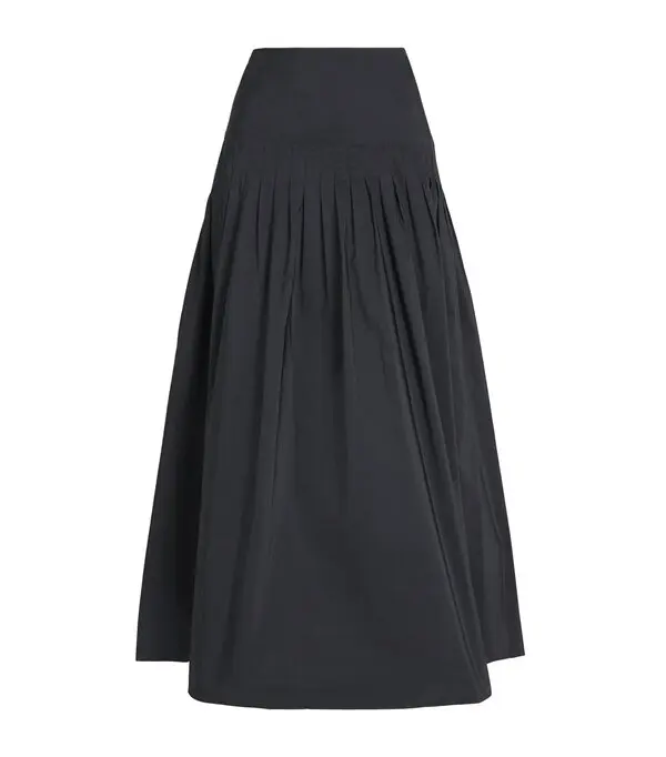 Polo Ralph Lauren Taffeta Pleated Maxi Skirt