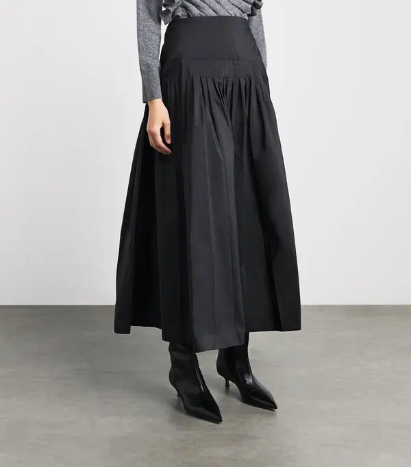 Polo Ralph Lauren Taffeta Pleated Maxi Skirt