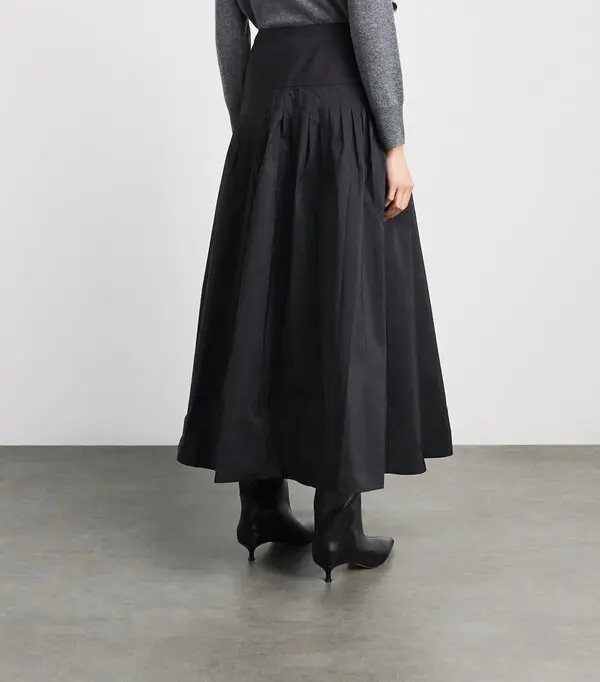 Polo Ralph Lauren Taffeta Pleated Maxi Skirt