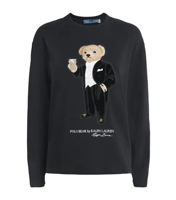 Polo Ralph Lauren Cotton Polo Bear Long-sleeve T-shirt - Black
