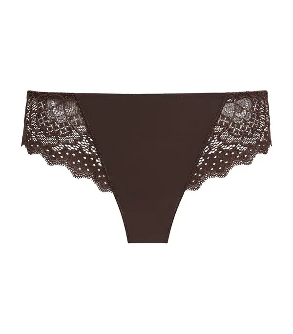 Simone Perele Lace Caresse Briefs - Brown
