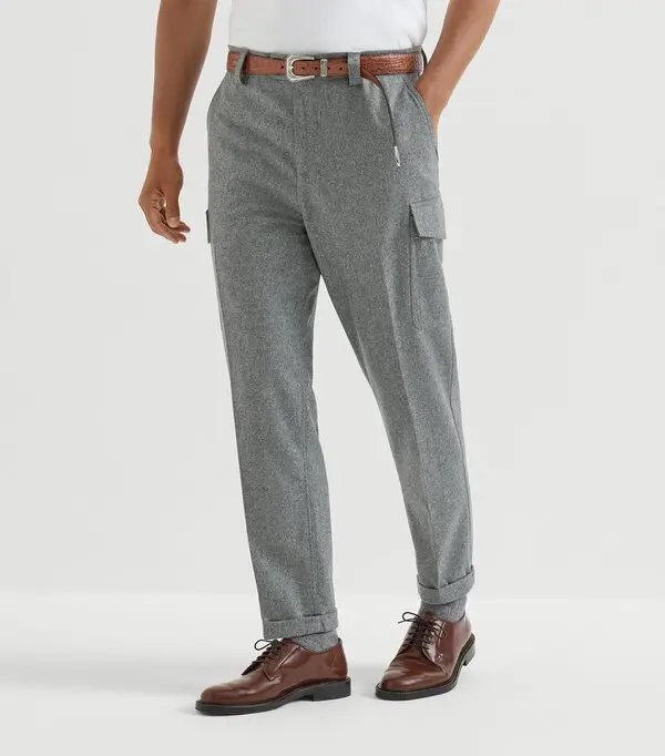 Brunello Cucinelli Virgin Wool Flannel Trousers