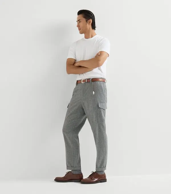 Brunello Cucinelli Virgin Wool Flannel Trousers