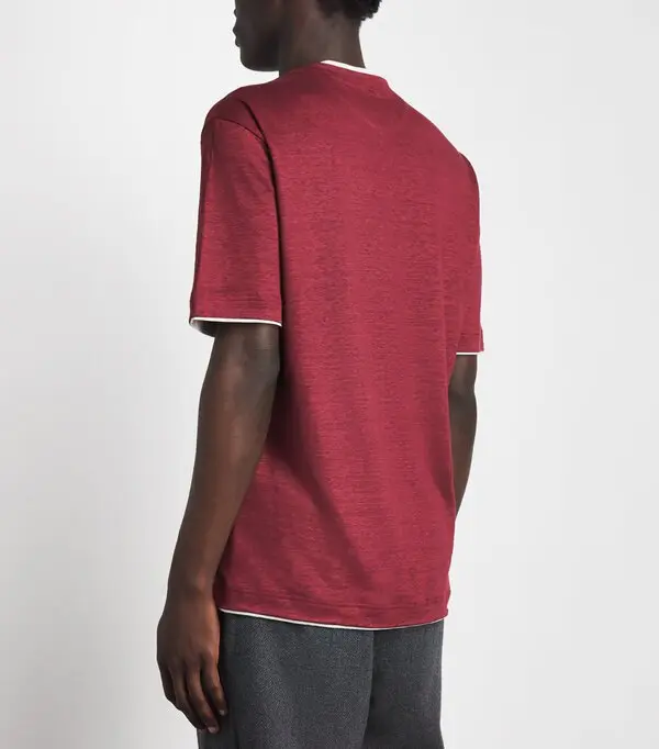 Eleventy Linen Layered T-shirt