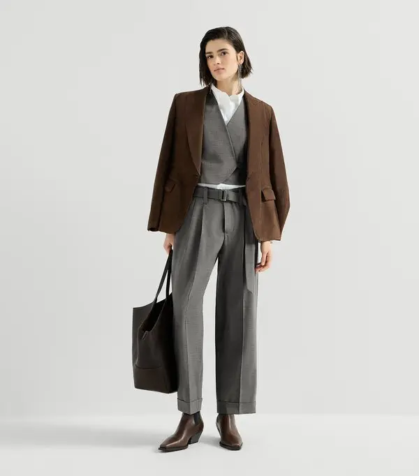 Brunello Cucinelli Suede Single-breasted Blazer