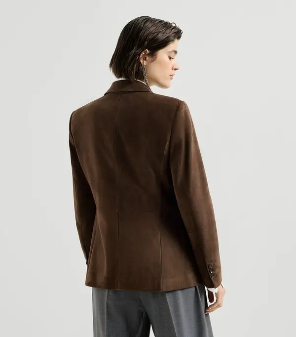 Brunello Cucinelli Suede Single-breasted Blazer