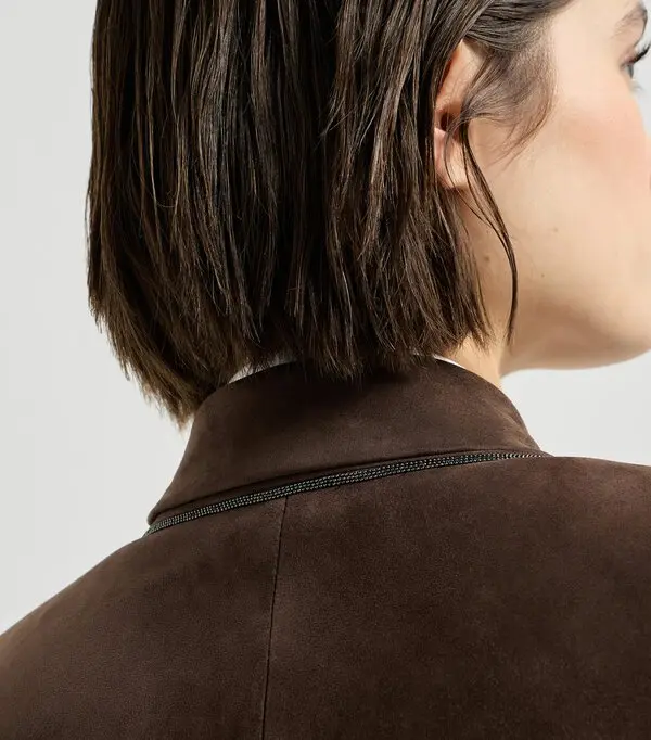 Brunello Cucinelli Suede Single-breasted Blazer