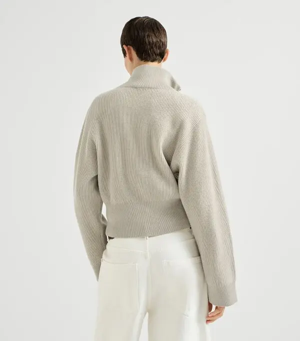 Brunello Cucinelli Cashmere-blend Zip-up Cardigan