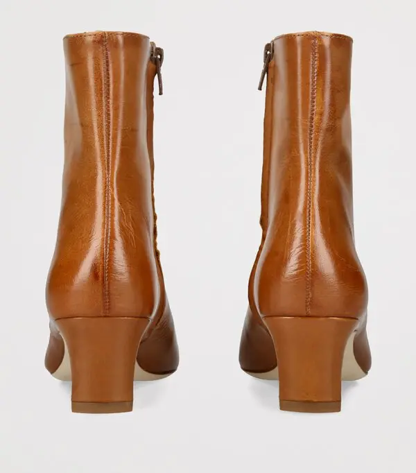 Staud Leather Wally Ankle Boots 55