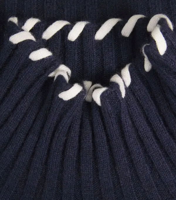 Sandro Wool Topstitch Stand-collar Sweater
