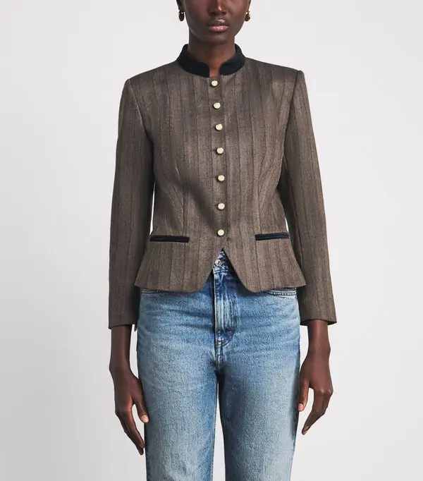 Sandro Stretch-wool Stripe Jacket