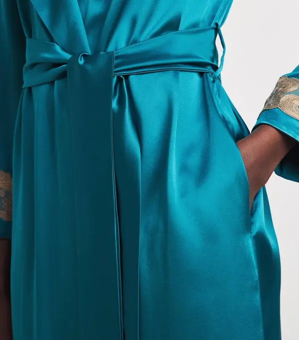 Loretta Caponi Silk Lace-trimmed Il Degarde Robe