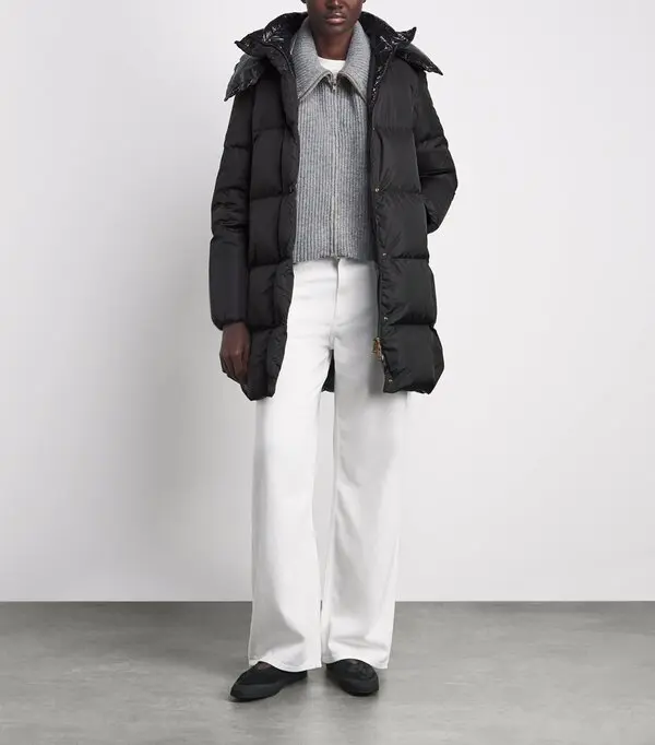 Moncler Water-repellent Down Little Long Coat