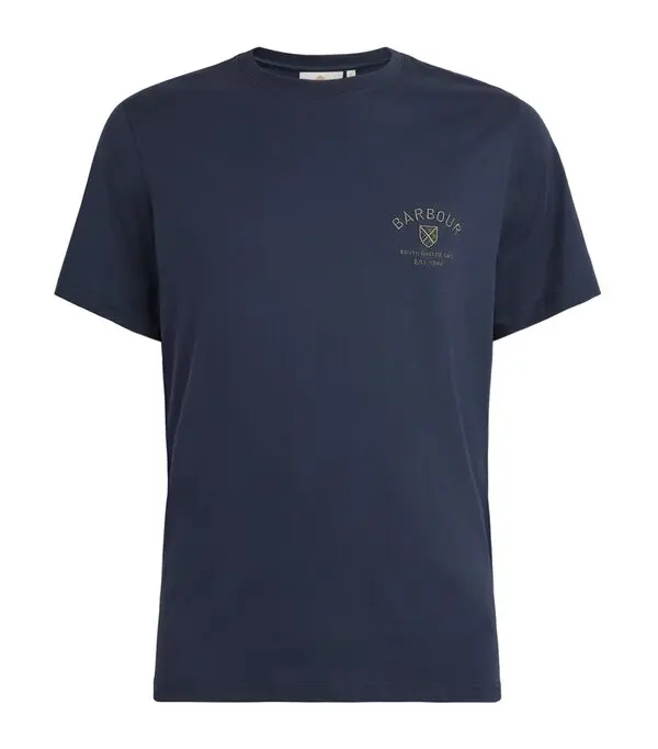 Barbour Cotton Embroidered Crest T-shirt - Navy