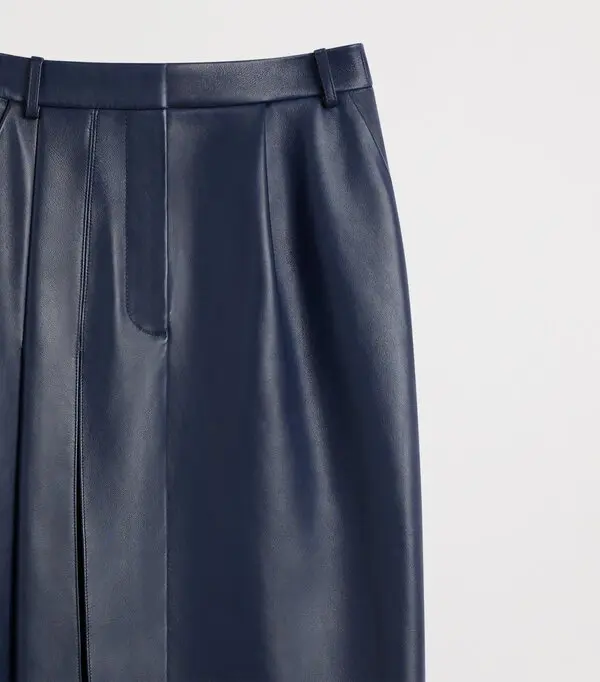 Givenchy Nappa Lambskin Pleated Midi Skirt
