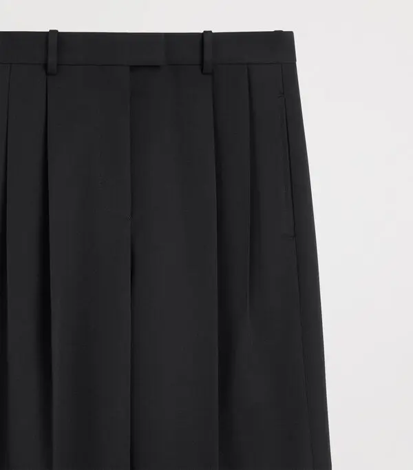 Givenchy Wool Gabardine Pleated Trousers