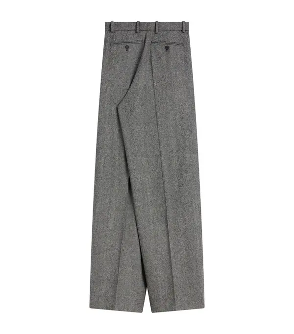 Givenchy Wool Check Wide-leg Trousers