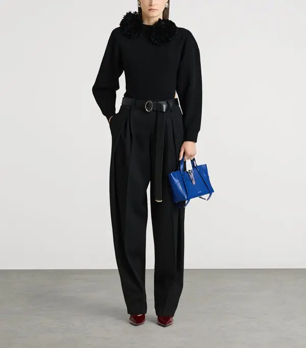 Givenchy Wool Pinch Barrel-leg Trousers