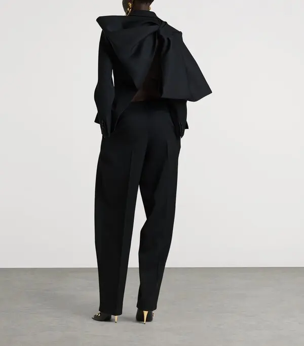 Givenchy Wool Pinch Barrel-leg Trousers