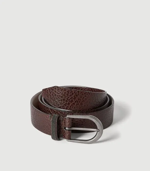 Brunello Cucinelli Hammered Leather Belt