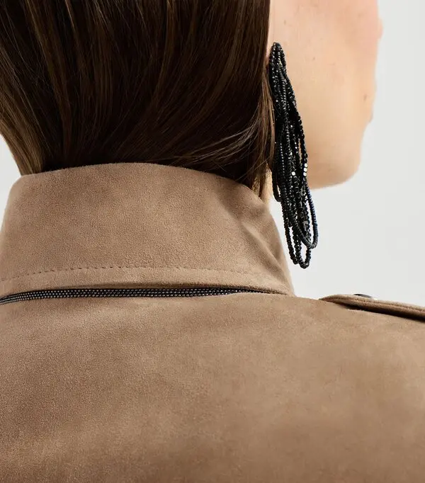 Brunello Cucinelli Suede Biker Jacket