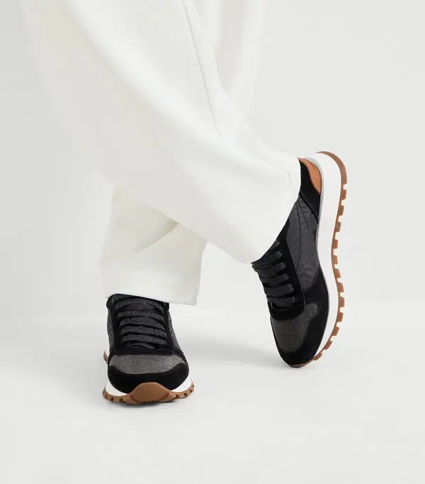 Brunello Cucinelli Suede Technical Running Sneakers