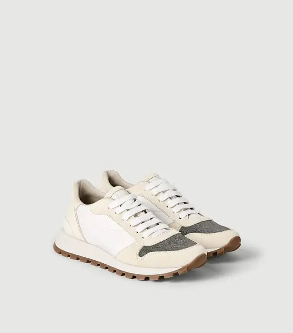 Brunello Cucinelli Suede Technical Running Sneakers