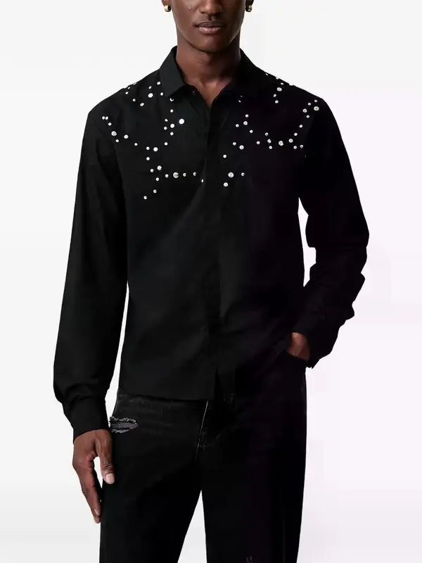 HELIOT EMIL Crystal-embellished Long-sleeve Shirt