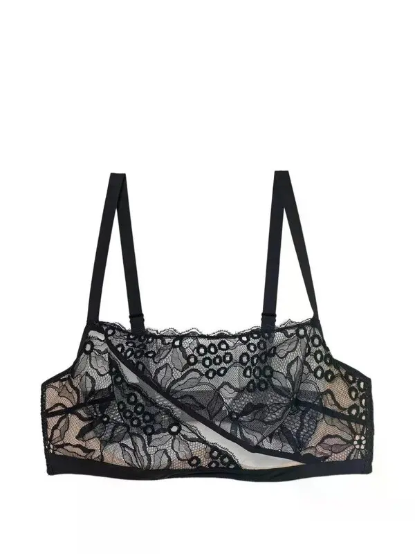 Chantelle Roxane Lace-panelled Bandeau Bra