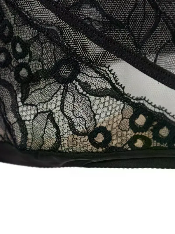 Chantelle Roxane Lace-panelled Bandeau Bra