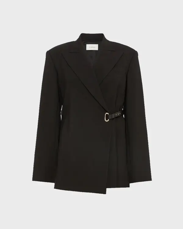Sportmax Blazer Tailored Leather Belt Detail