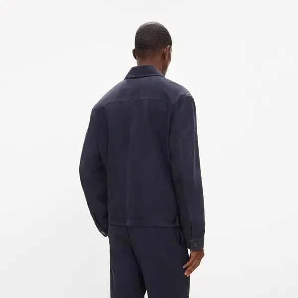 Theory Amos Jacket In Suede - Baltic