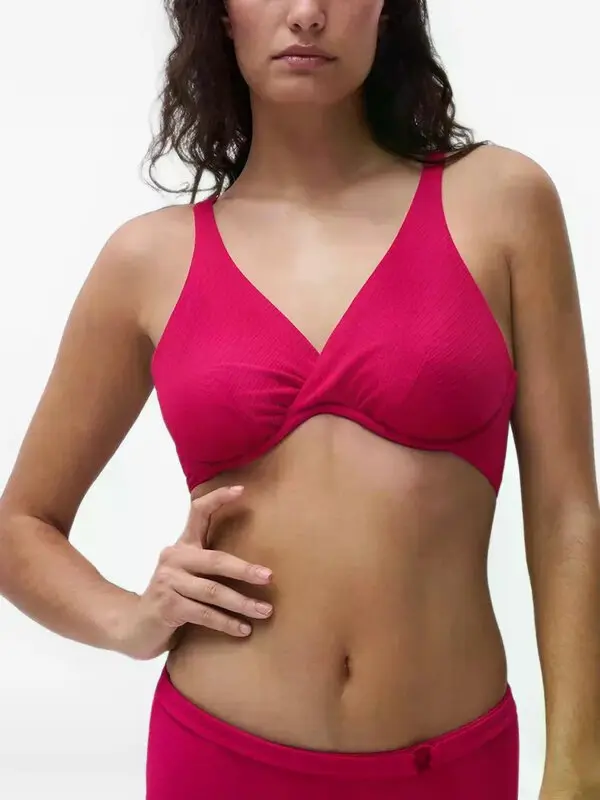 Chantelle Femilet Navarino Ribbed-knit Crossover Bikini Top