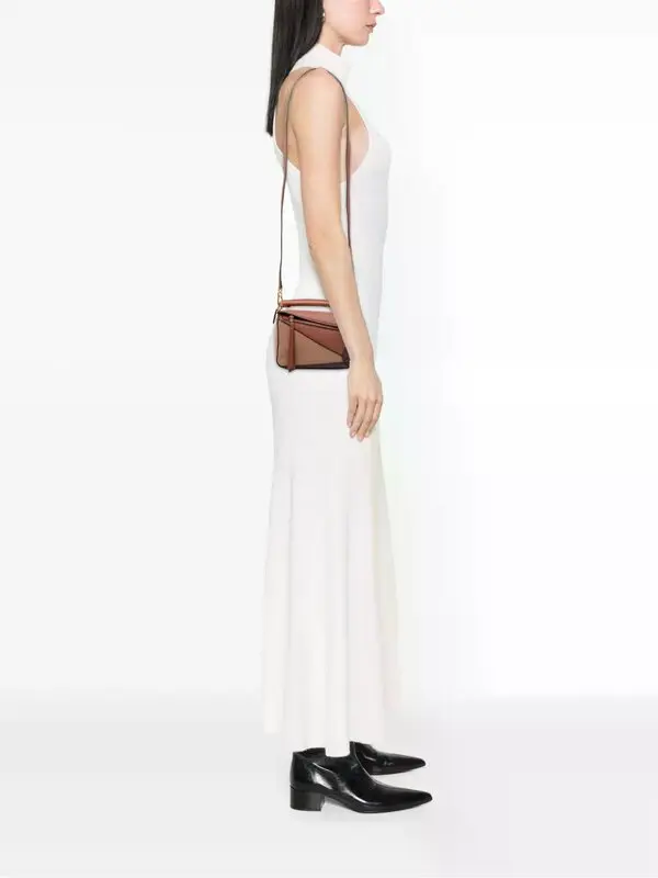 Loewe 2021 Mini Tricolor Calfskin Puzzle Satchel