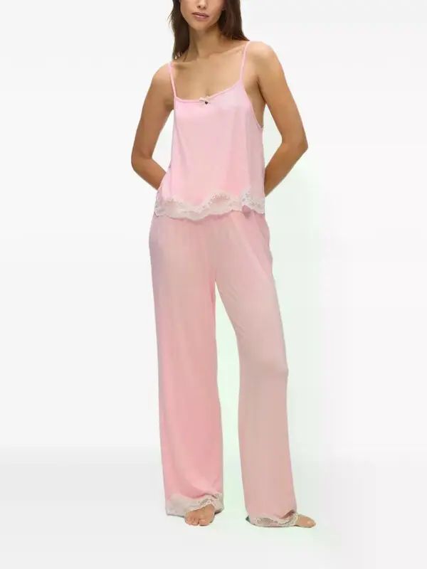 Karl Lagerfeld Lace-trim Pajamas Set