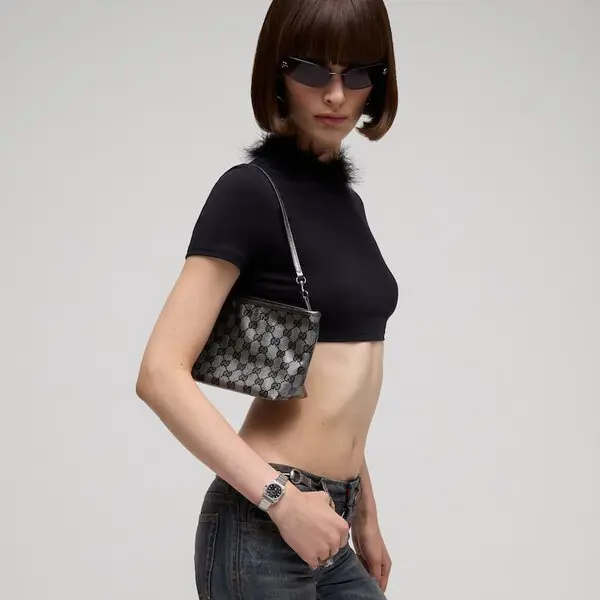 Gucci Small Pouch With Strap Original Gg Fabric
