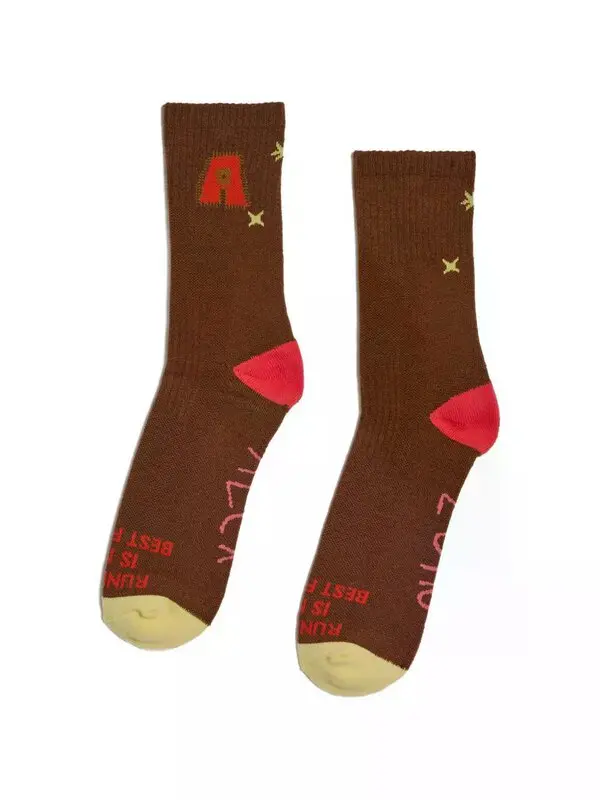 ALEX ZONO Star Intarsia Socks