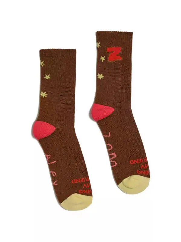 ALEX ZONO Star Intarsia Socks